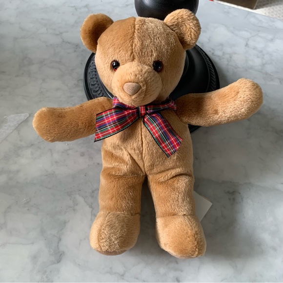 Gund | Toys | Gund Bo Bear 986 Light Brown Bear With Plaid Bow 1 Inch Plush | Poshmark